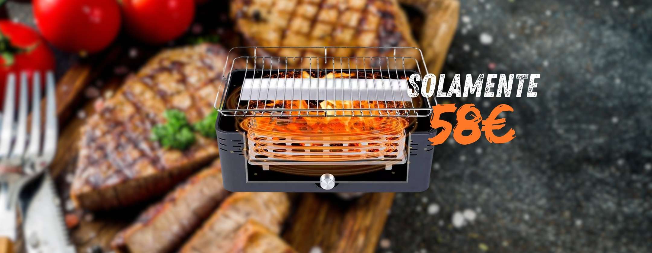 Griglia senza affumicare i vicini con il Barbecue ZERO FUMO a 58€