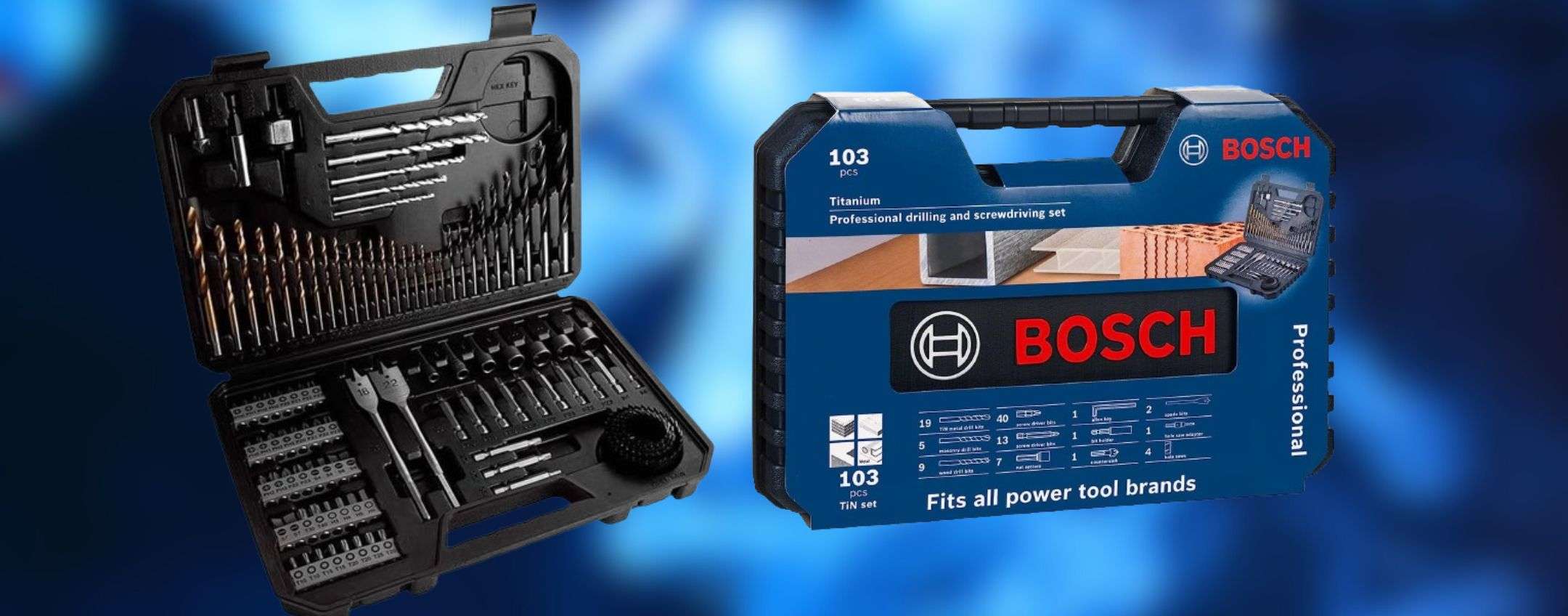 Bosch linea Professional: l'iconico mega kit 103 in 1 CROLLA A 22€ (-41%)