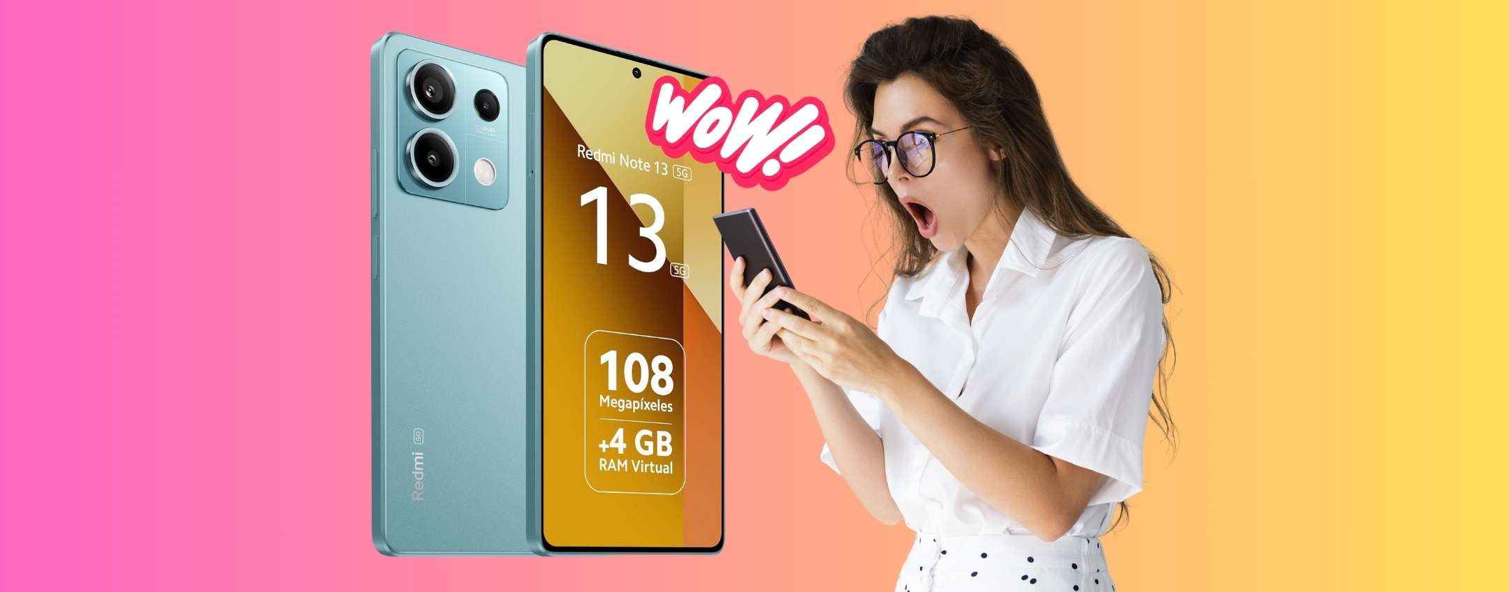 Xiaomi Redmi Note 13 5G a un PREZZO SGRETOLATO su Amazon