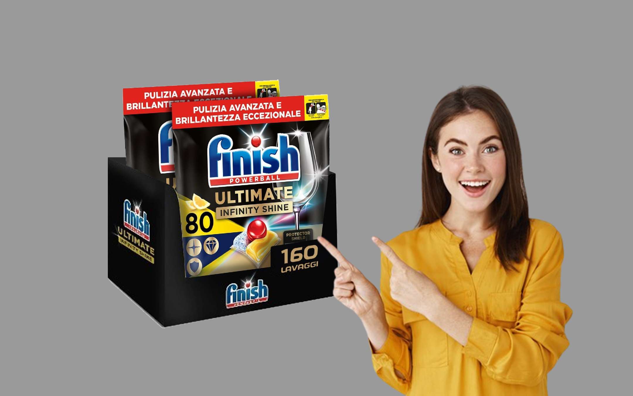 Finish Ultimate (160 capsule), offerta a tempo WOW: 0,19€ a pastiglia