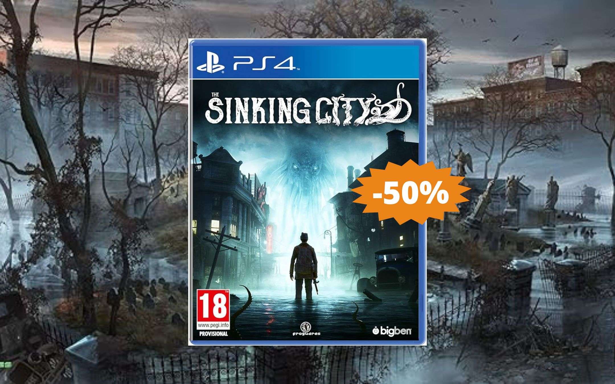 The Sinking City per PS4: CROLLO del prezzo su Amazon (-50%)