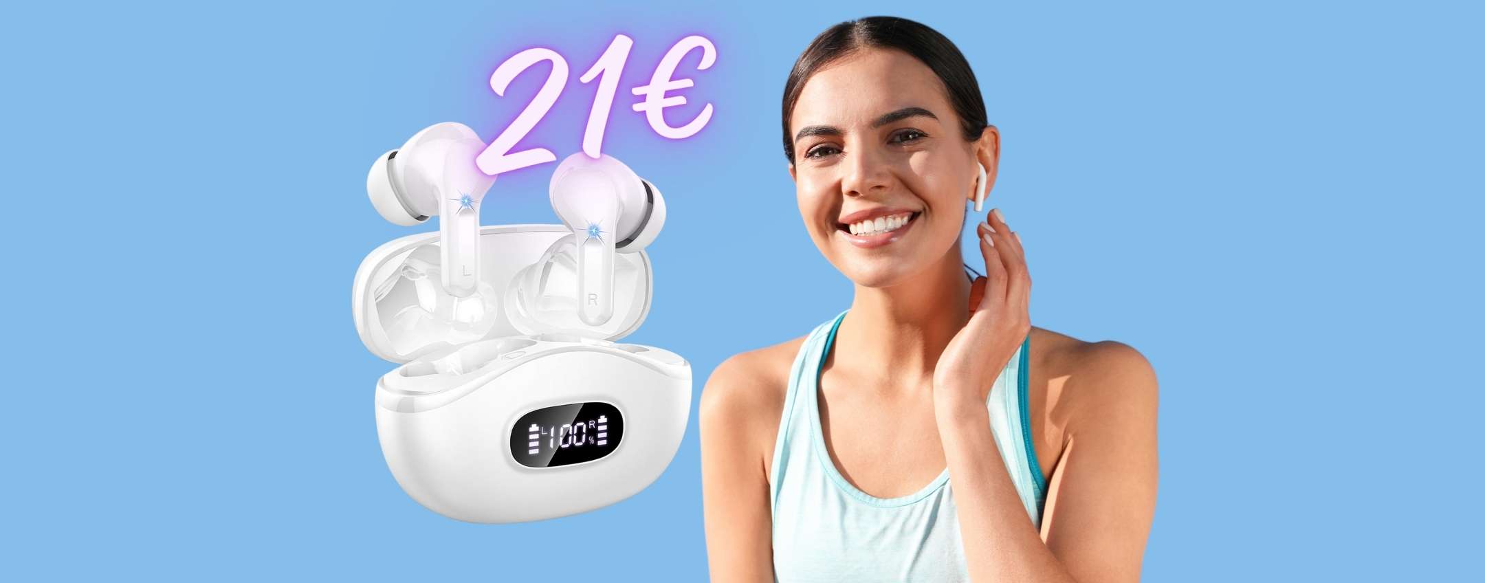 Cuffiette Bluetooth a POCHISSIMO che non deludono: su Amazon 21€