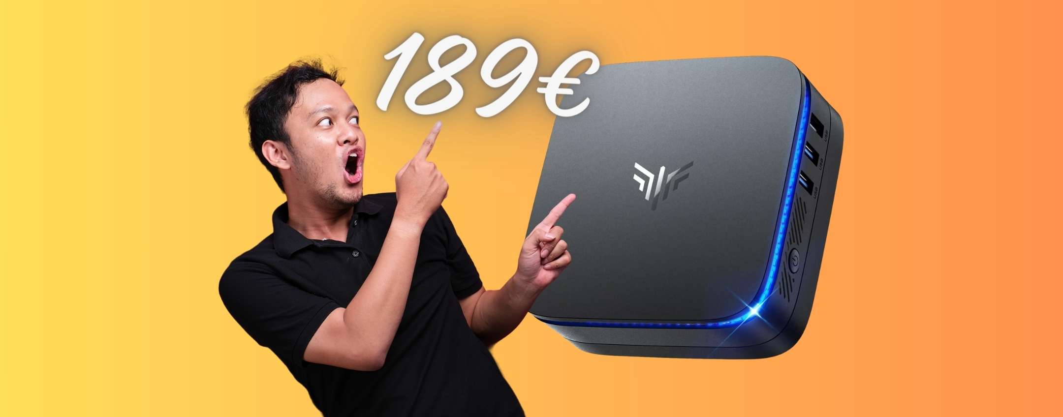 Mini PC con CPU Intel, SSD da 512GB e 16GB di RAM ora tuo a 189€