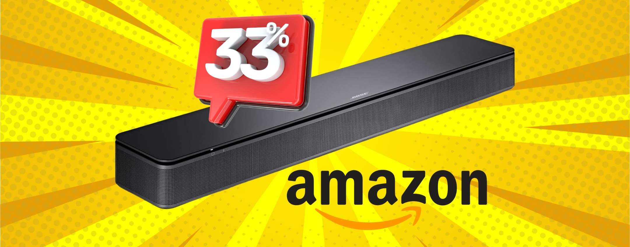 Mini Soundbar Bose con Bluetooth per un suono che SPACCA (-33%)