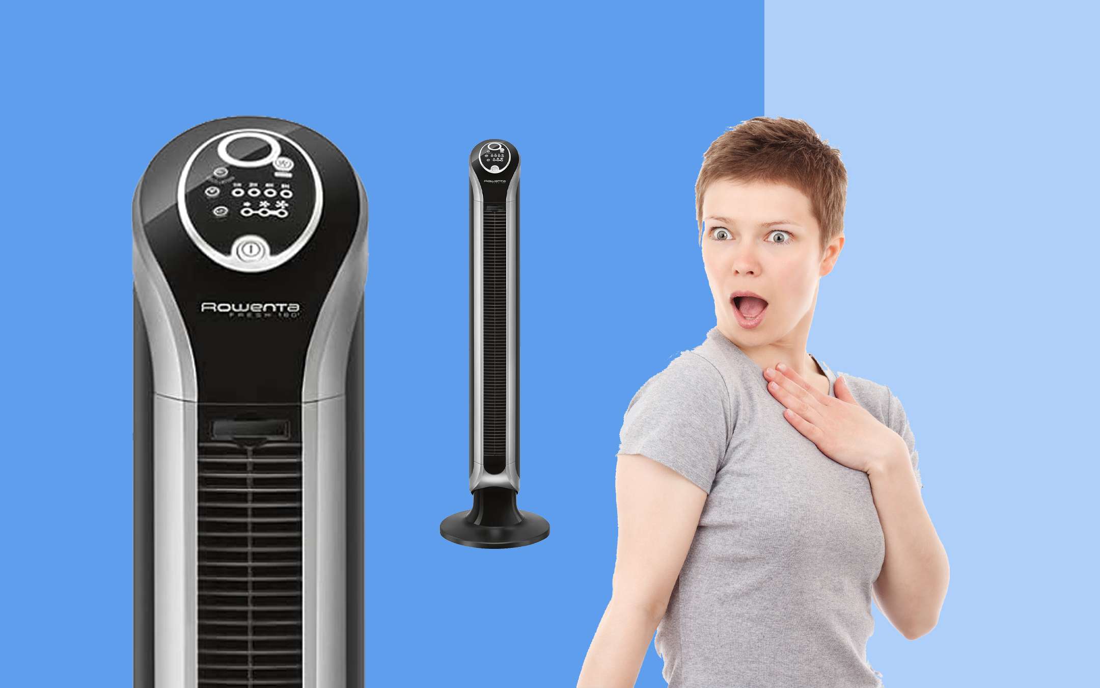Ventilatore a torre Rowenta a 3 velocità: sconto FOLLE del 39%