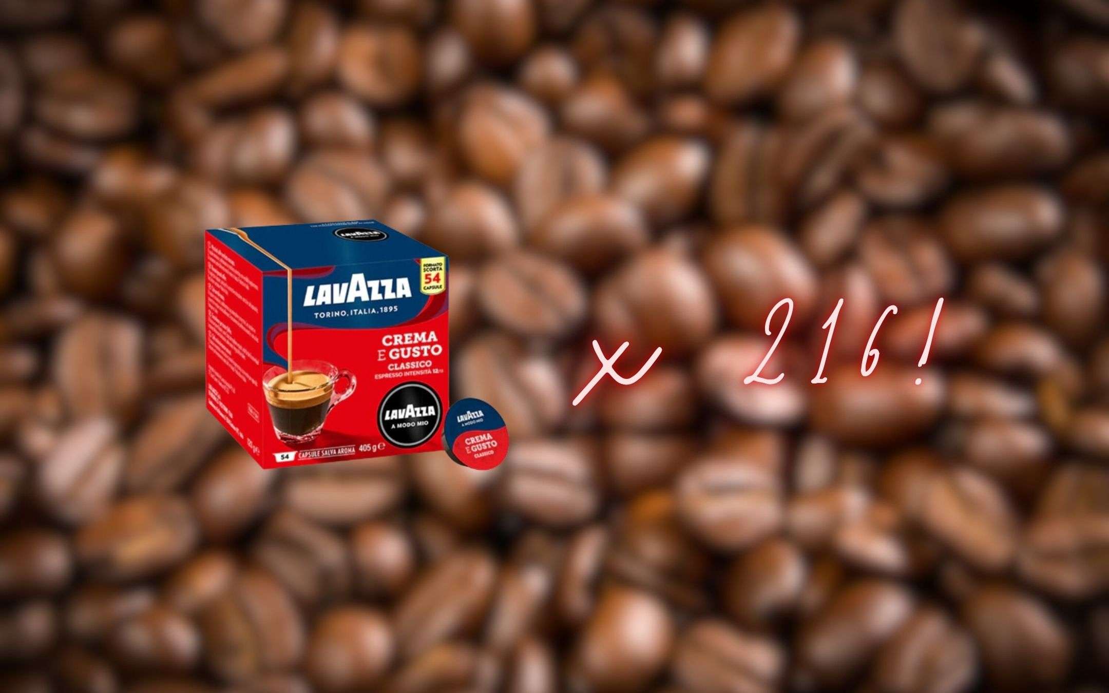 Lavazza A Modo Mio miscela Crema e Gusto: 216 capsule a soli 45€ su eBay