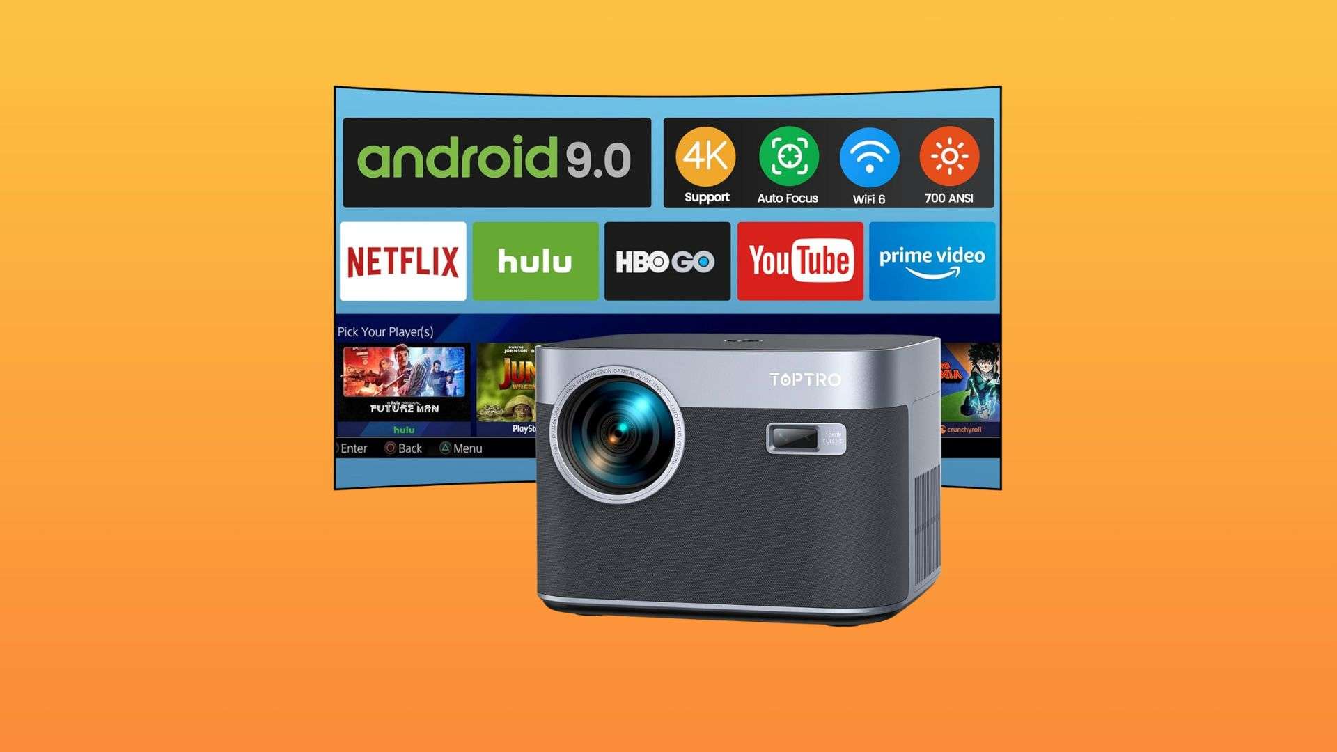 Proiettore 4K: super offerta Amazon per un home cinema completo