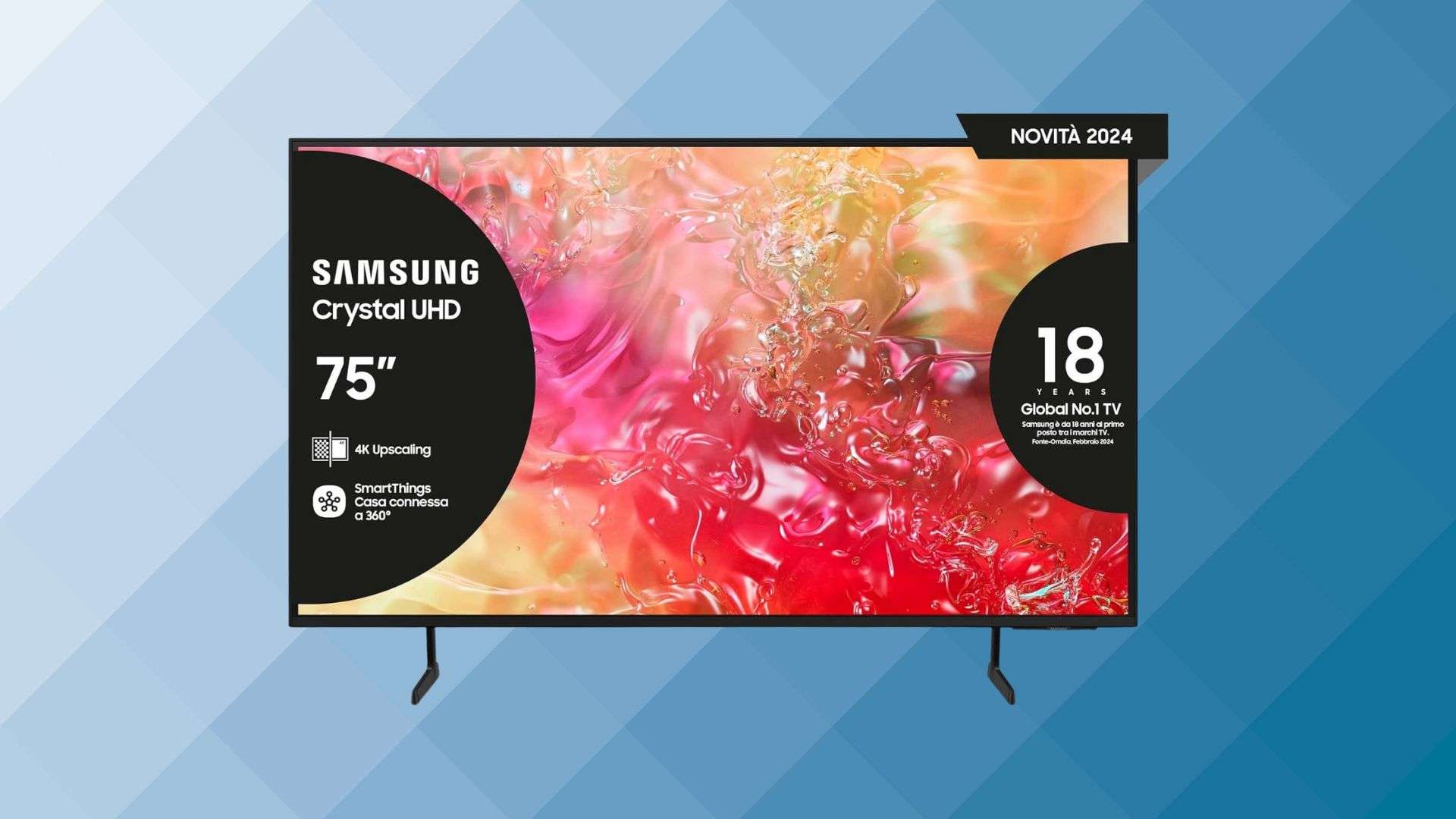 Samsung Smart TV 75'' Crystal UHD 4K: qualità eccezionale in offerta a 799€