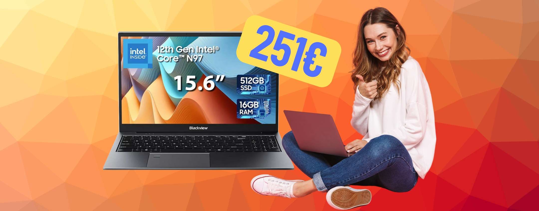 AceBook 8: portatile da 15,6" con 16GB di RAM e SSD da 512GB a 251€