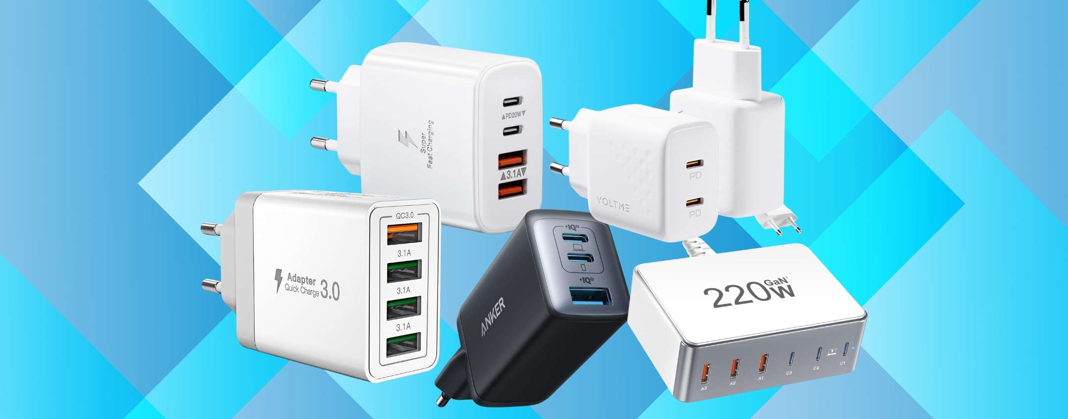 Caricatori USB velocissimi e con più porte a prezzi bassi: ecco quali ...