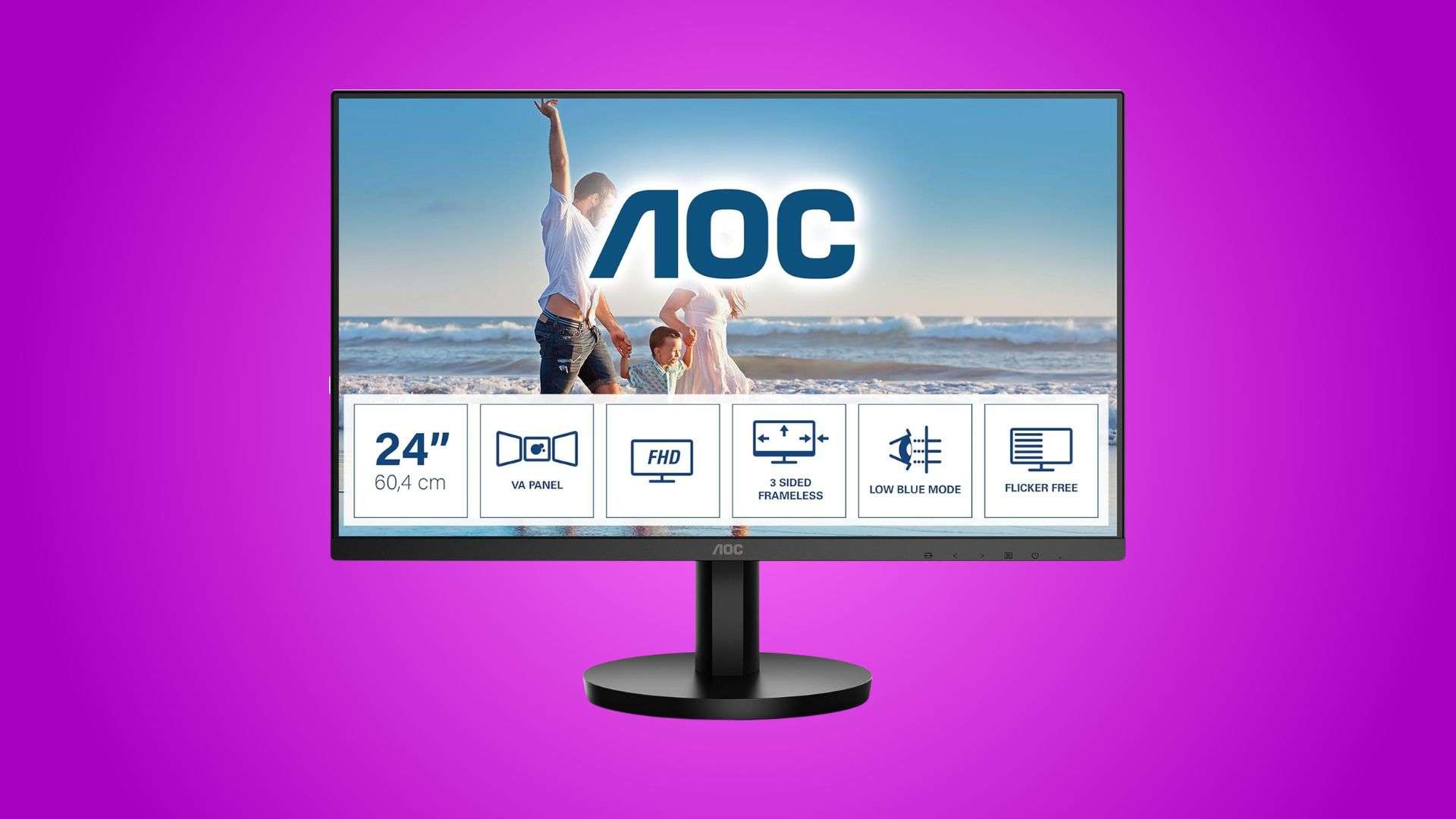 Monitor AOC da 24" a prezzo stracciato: ancora per poco a soli 102€