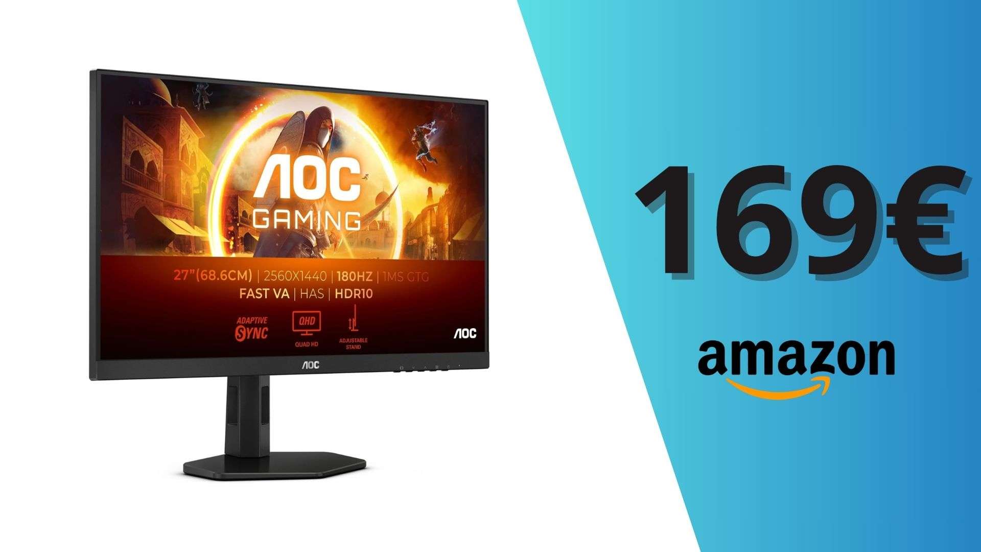 Monitor da gaming AOC in super offerta: QHD, HDR10 e 180Hz ad un prezzo ...