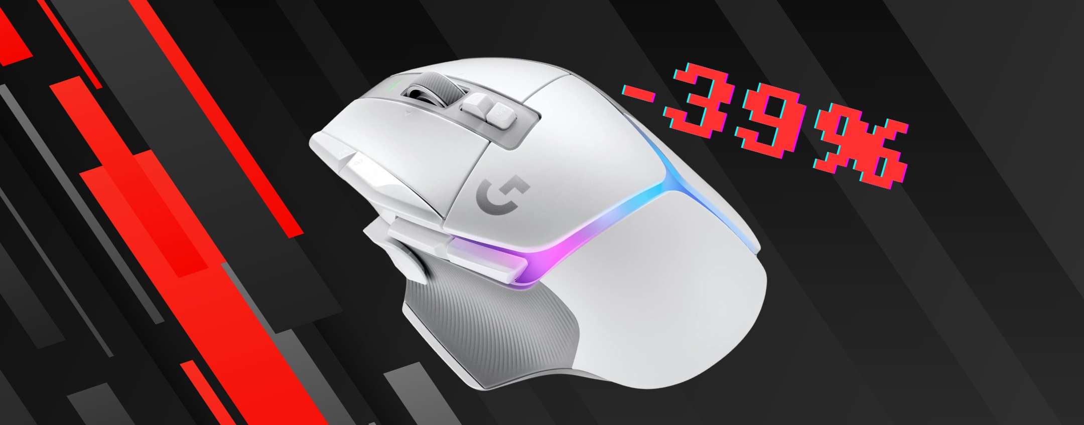 Logitech G G502 X PLUS: mouse gaming wireless con sensore HERO 25K (-39%)