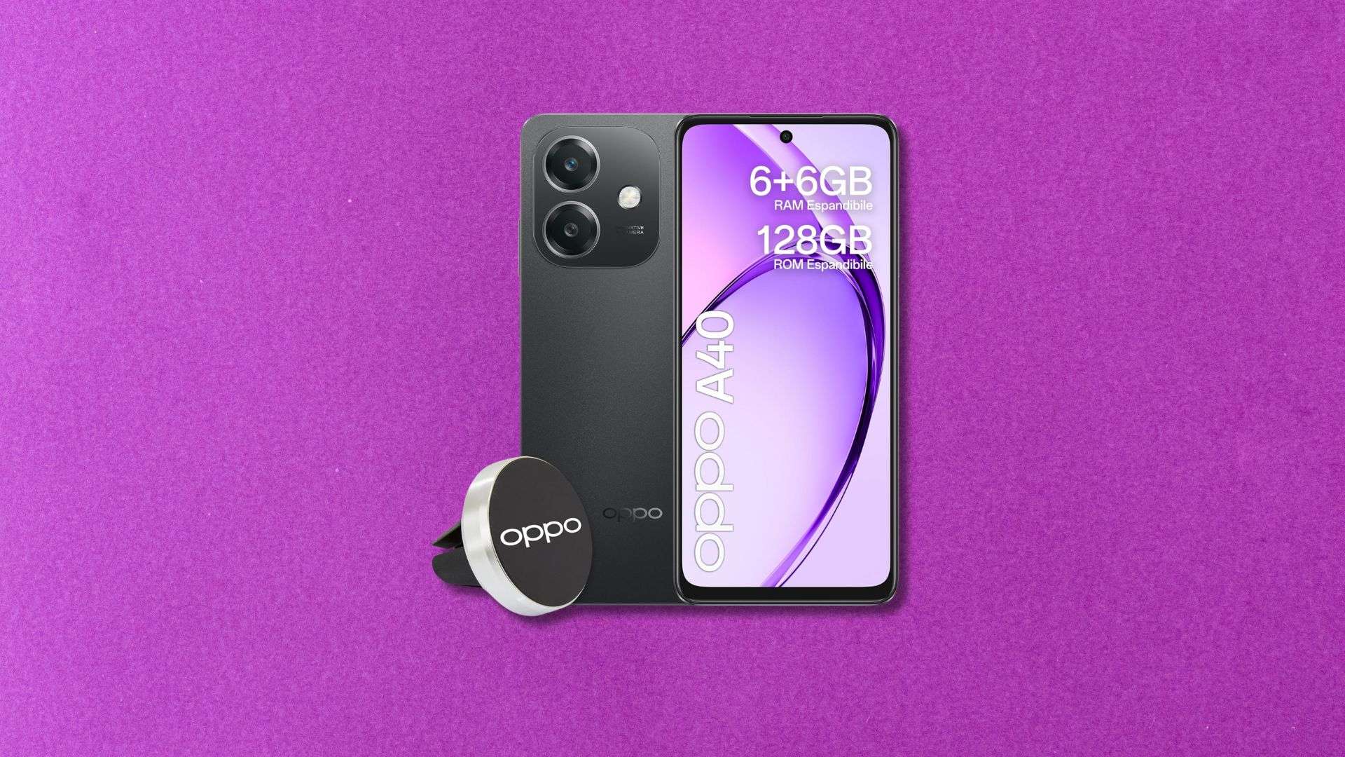 OPPO A40 a 119,99€ (-33%): display da 6,67", 50MP AI e batteria infinita