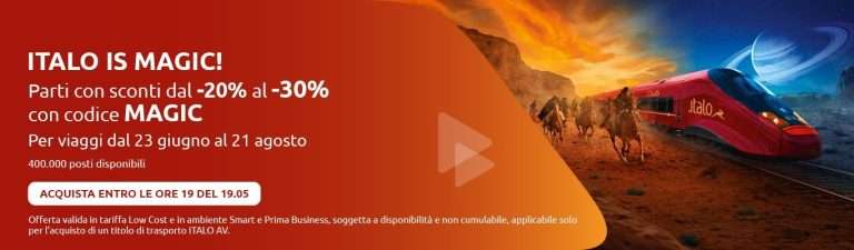 "Italo is magic": la nuova promo per viaggiare in treno con sconti fino ...