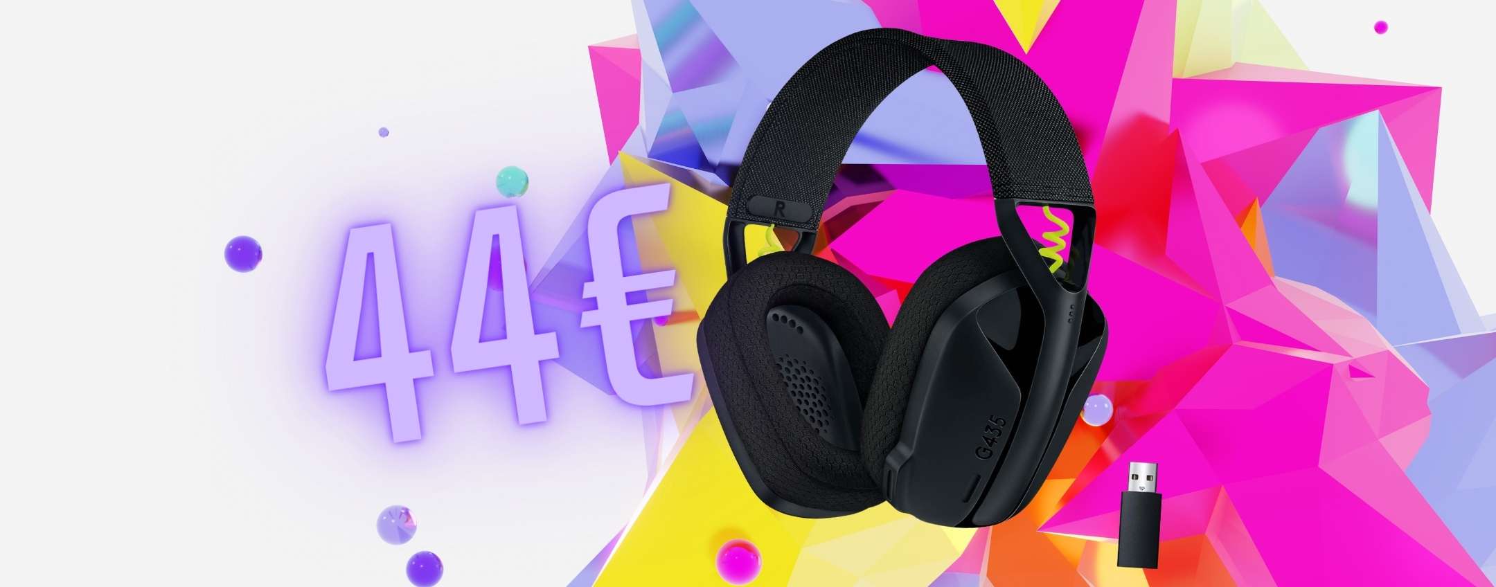 Logitech G G435 LIGHTSPEED: cuffie gaming wireless a PREZZO WOW