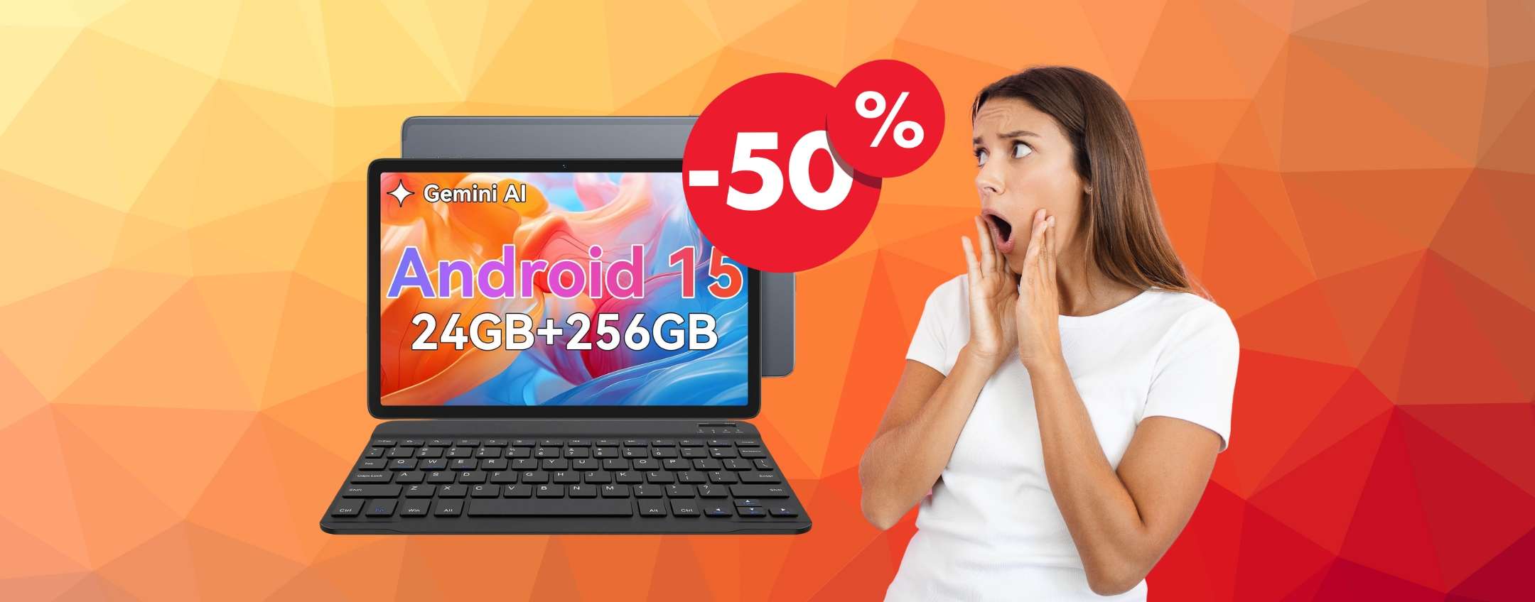 SCONTO FOLLE del 50% su questo tablet da 10" con tastiera ora tuo a 129€