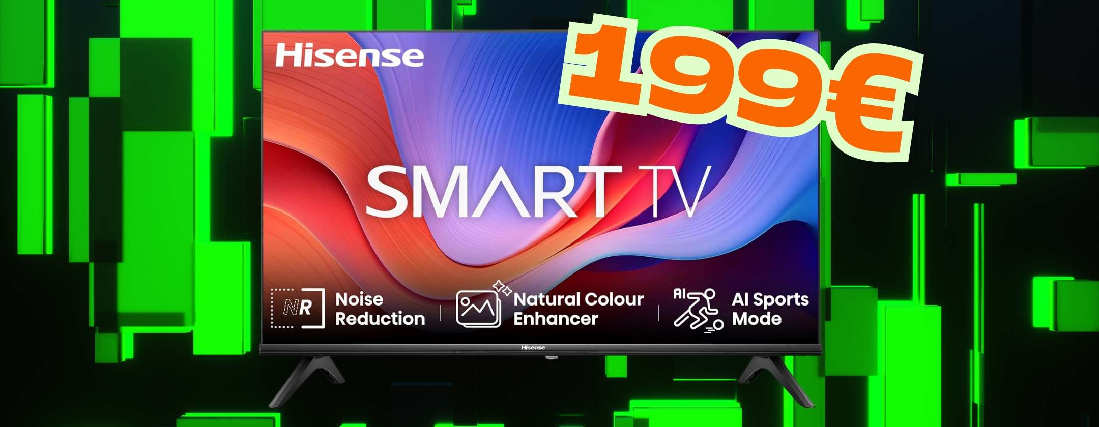 Smart TV Hisense da 40 pollici FHD con Alexa tua a soli 199€ su Amazon