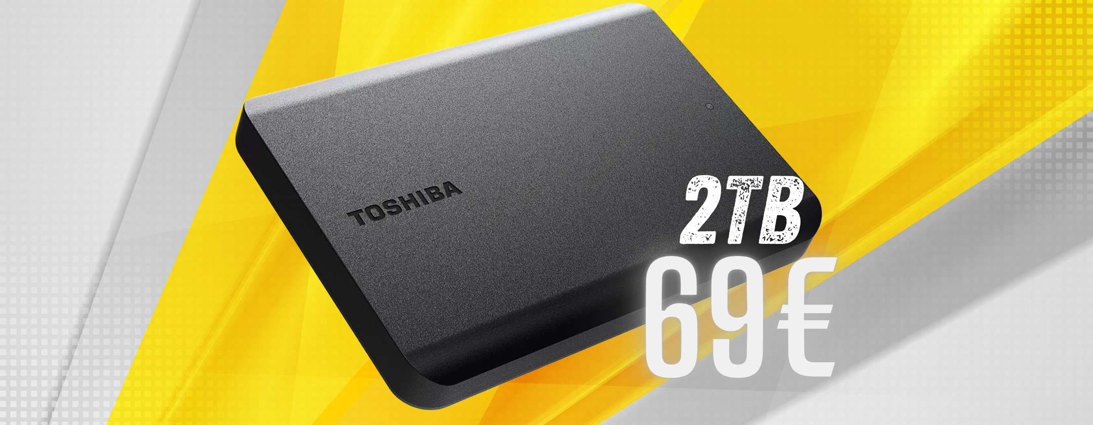 Toshiba Canvio Basics: Hard Disk portatile da 2TB a prezzo shock