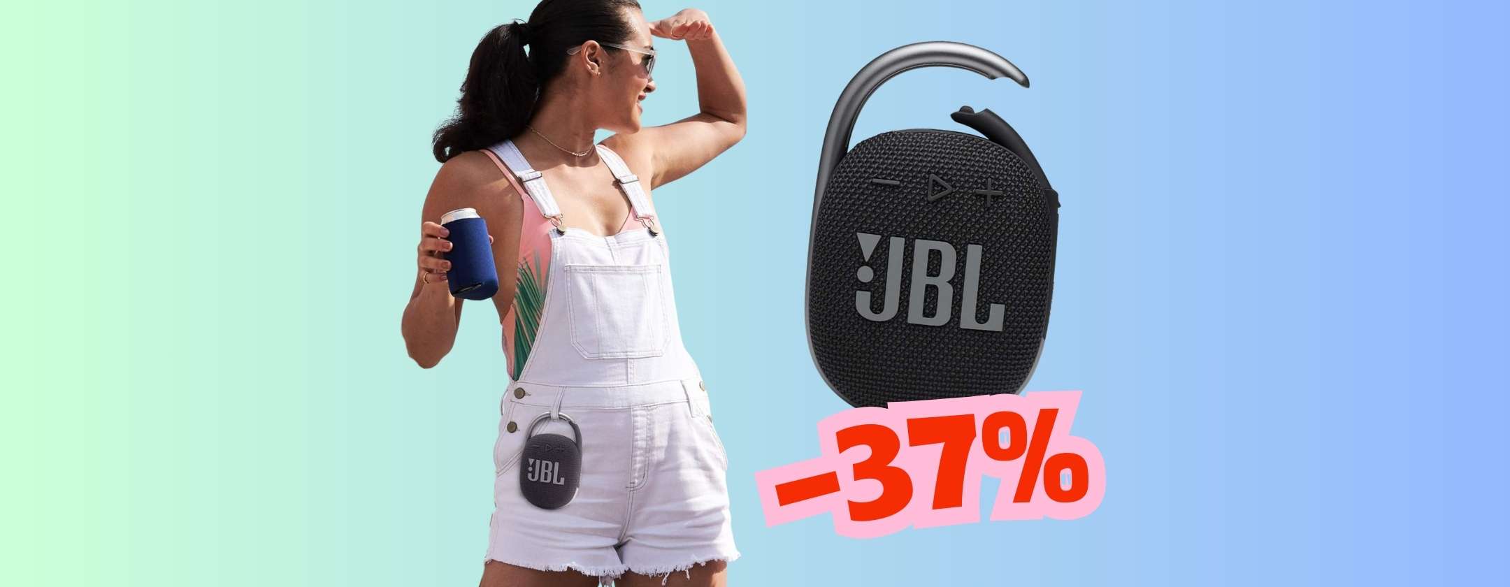 Porta la musica ovunque con lo speaker Bluetooth JBL CLIP 4 in offerta ...