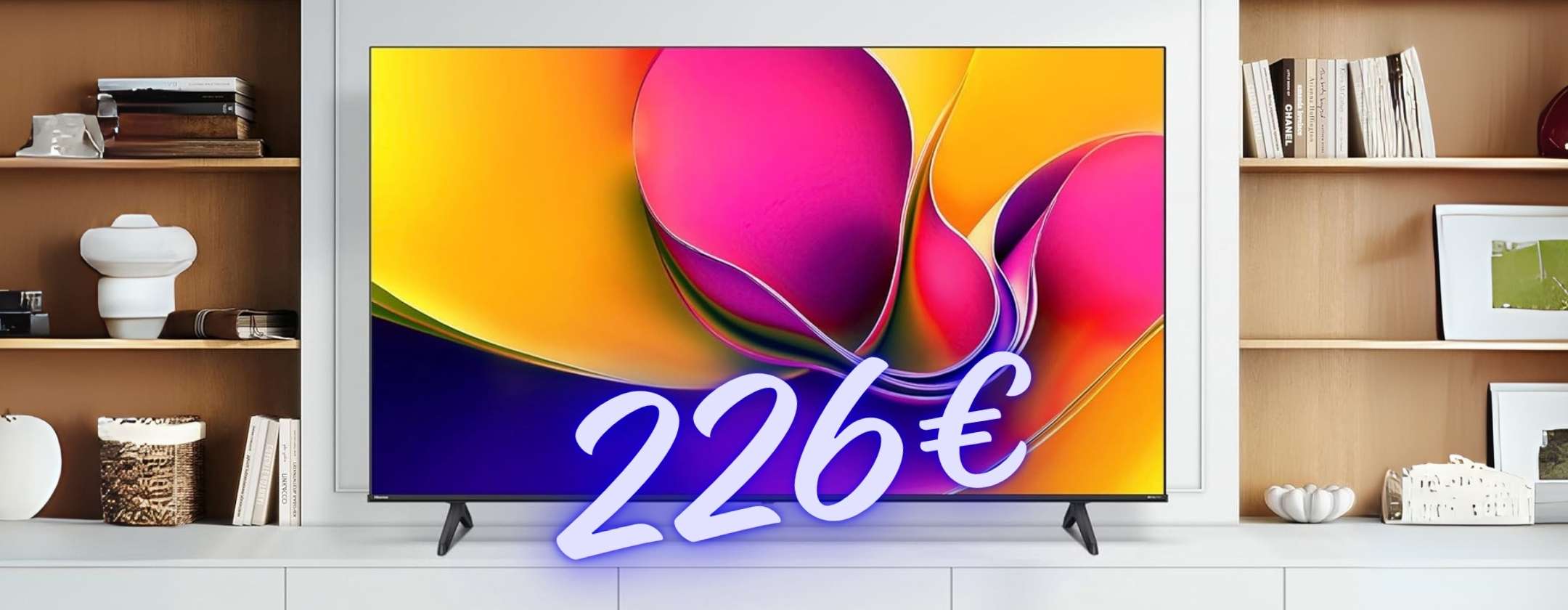 Smart TV Hisense da 43" UHD con Dolby Vision, HDR 10 e Alexa tua a 226€