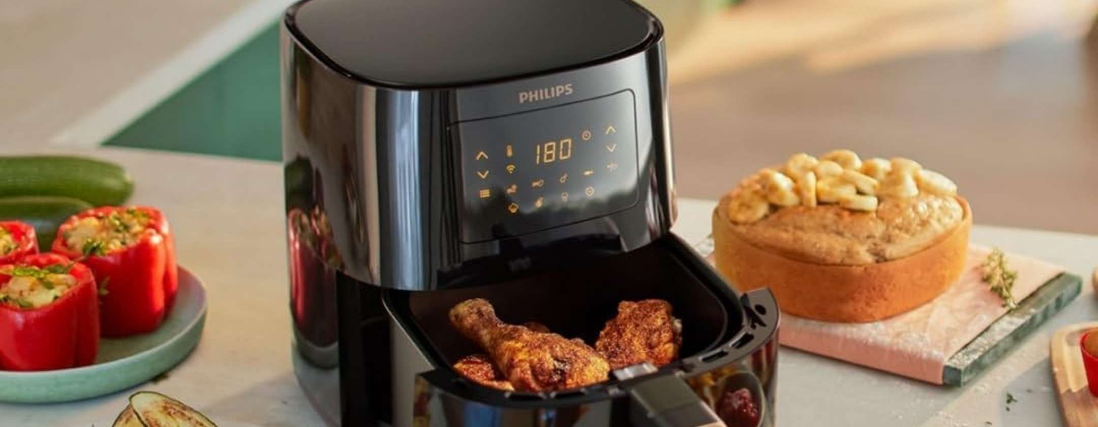 Friggitrice ad Aria Philips Serie 5000 da 4,1L 13 in 1 per cibi buoni e ...