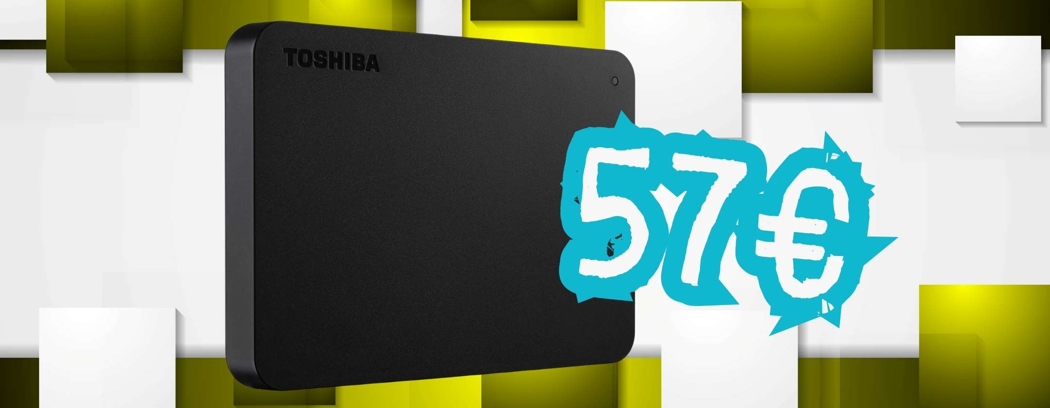 Hard Disk portatile Toshiba da 1TB a prezzo da capogiro, solo 57€