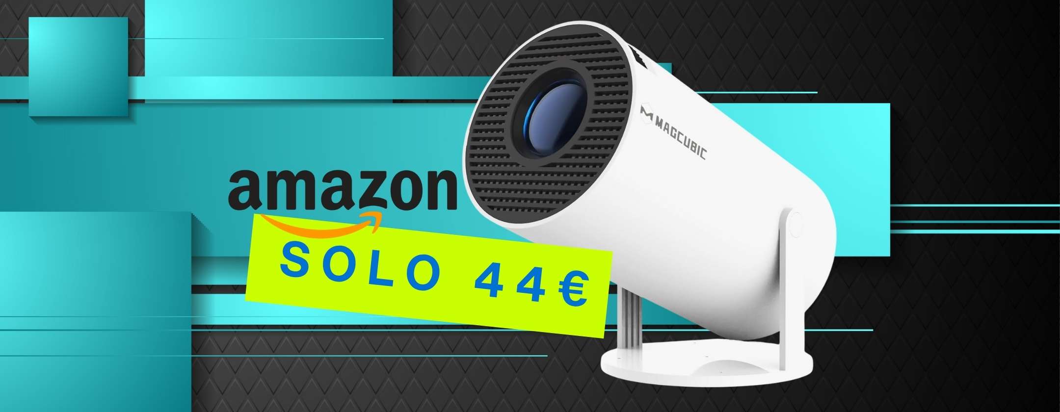 Mini proiettore 4K WiFi e Bluetooth: il cinema in casa con soli 44€