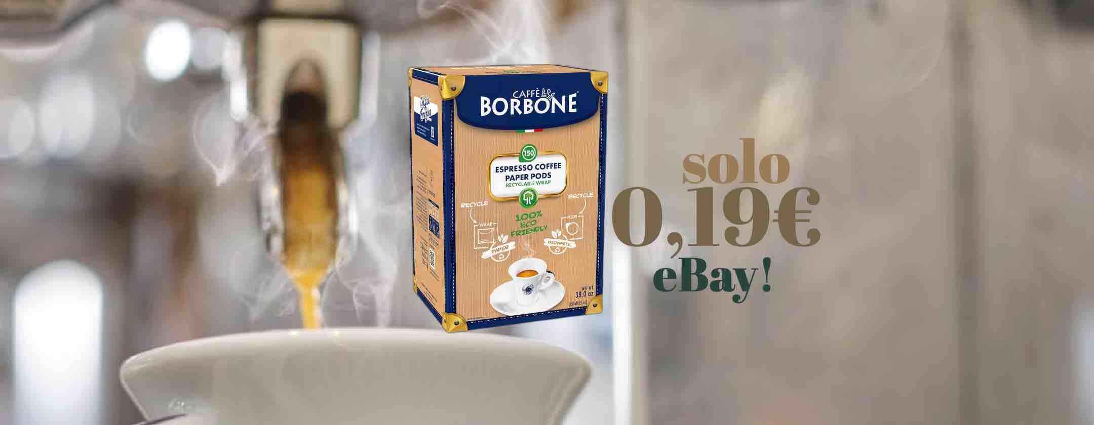 Su Amazon le Cialde Caffè Borbone ESE Blu sono in offerta a 0,19€