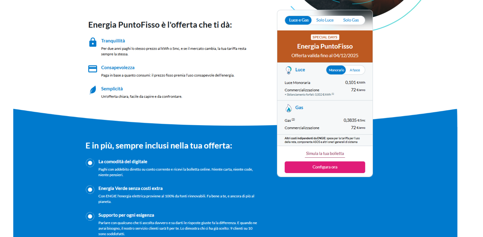 Engie blocca luce e gas per due anni ad un prezzo super fino al 4 dicembre