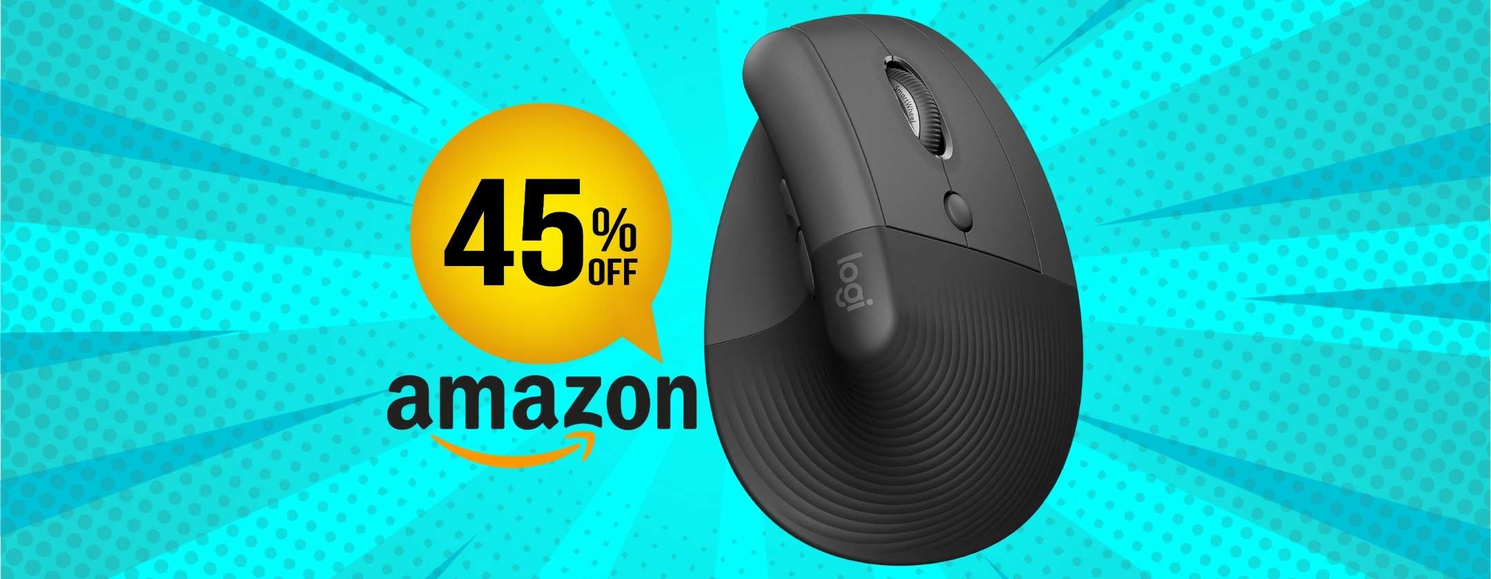 Lavora in piena comodità con il mouse wireless verticale Logitech Lift ...