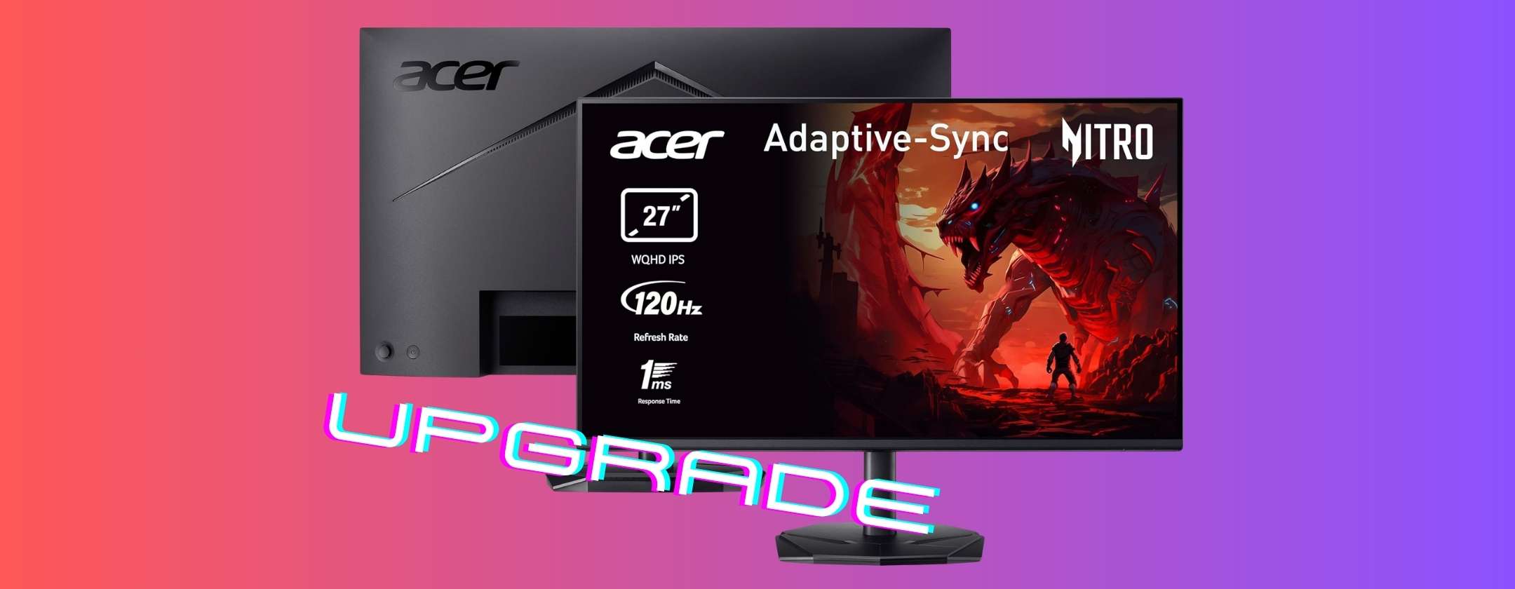 Vinci le partite a mani basse con il monitor da gaming acer Nitro da 27"